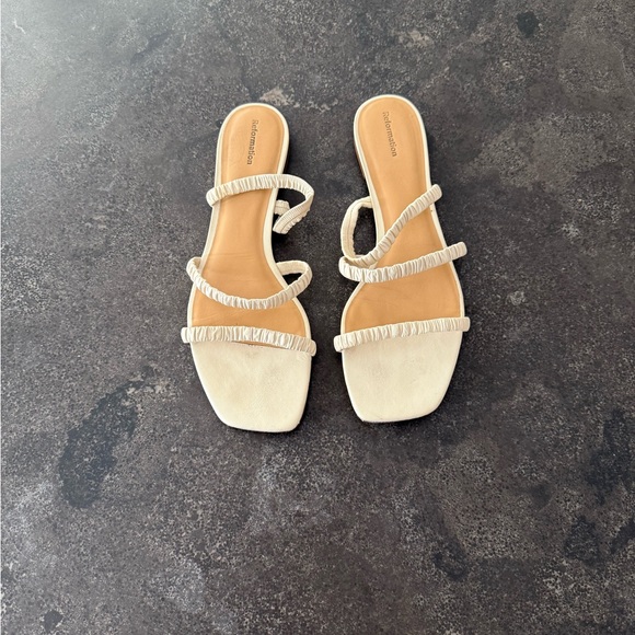 Reformation | Shoes | Reformation Cream Minimalist Slide Sandals | Poshmark